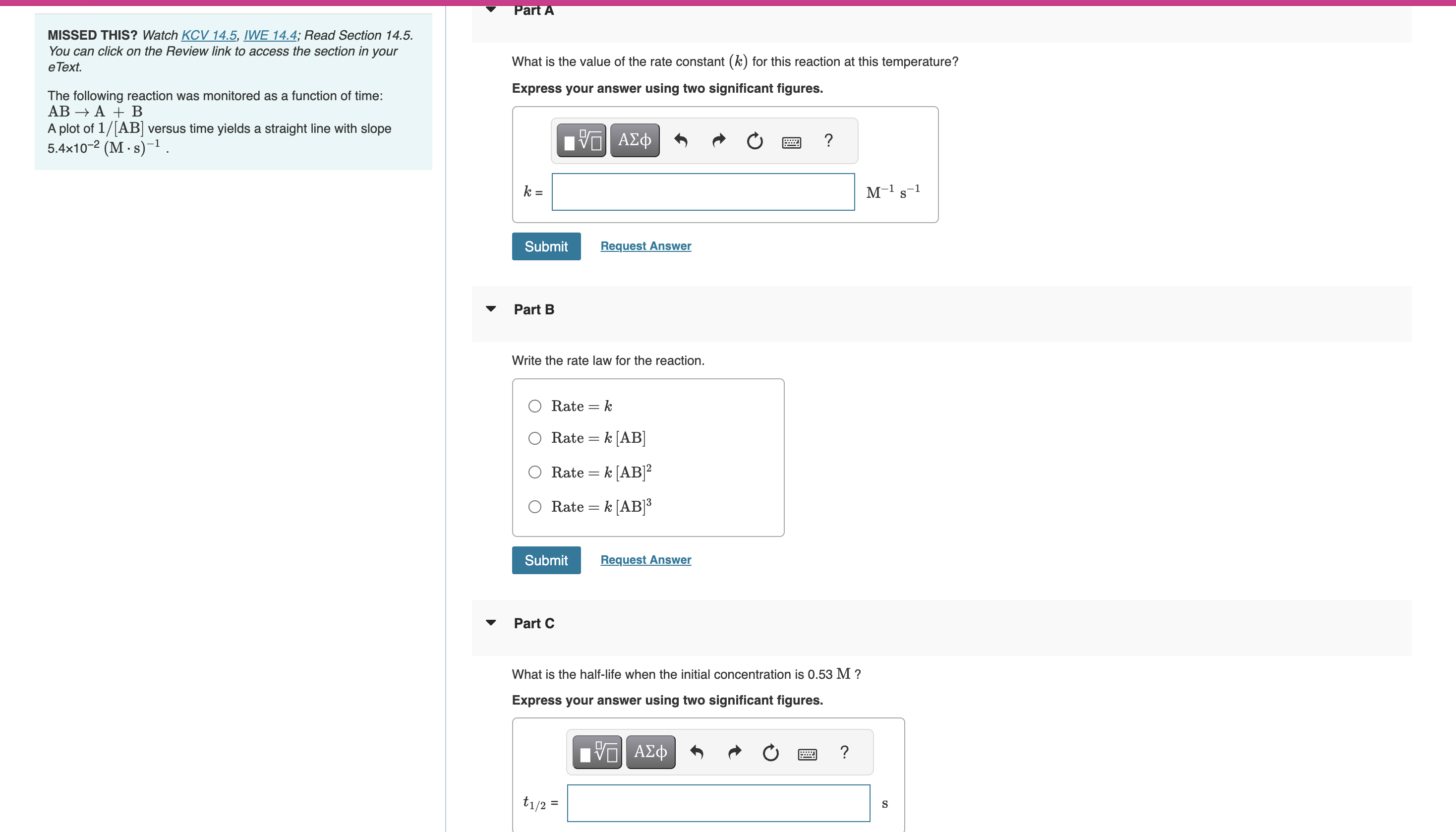 Solved Hello, if somebody could please help, Part A-C Will | Chegg.com