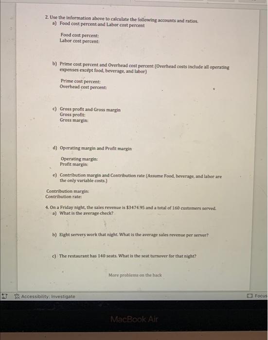 Solved i dont know how to get the andwers to all these | Chegg.com