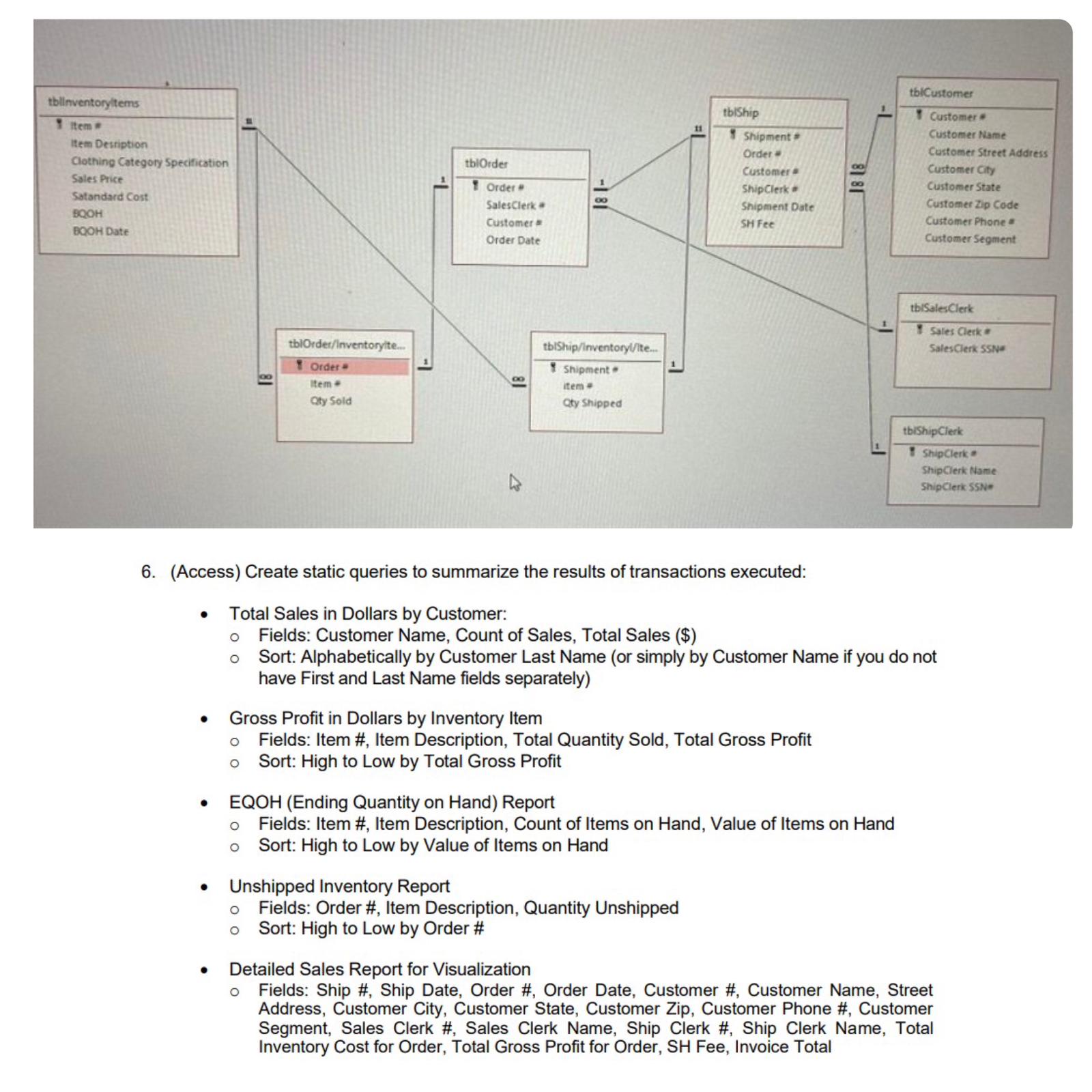 Help me building this queries(Microsoft Access) | Chegg.com