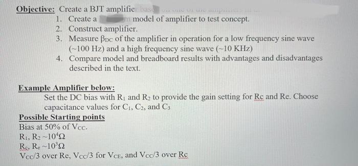 Create a digital gate using BJT transistors Model the | Chegg.com
