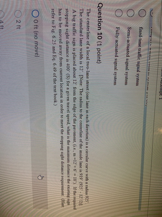 Solved fixed-time traffic signal system Semi-actuated signal | Chegg.com