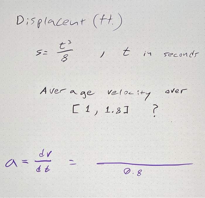 Solved how do i find the average velocity over interval | Chegg.com