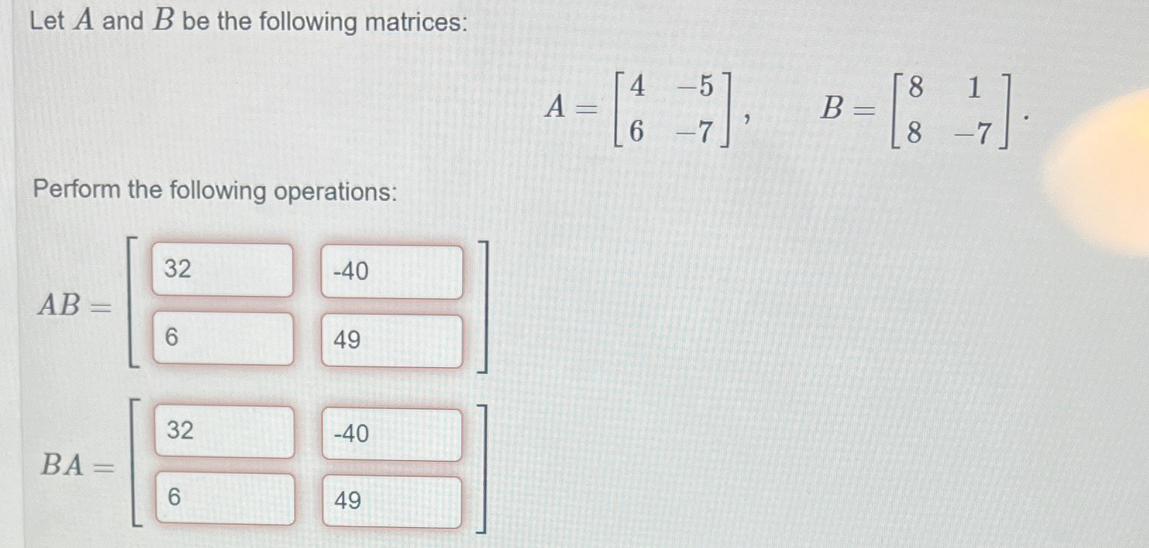 Solved Let A and B ﻿be the following | Chegg.com