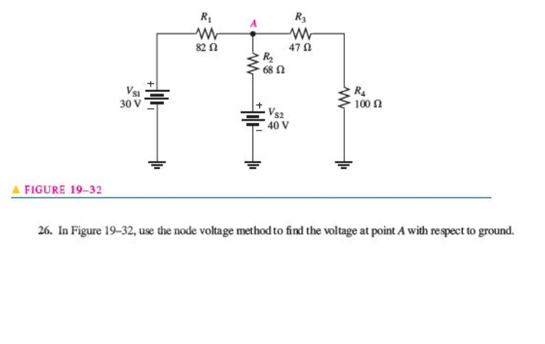 Solved In Figure 19-32, use the node voltage method to | Chegg.com
