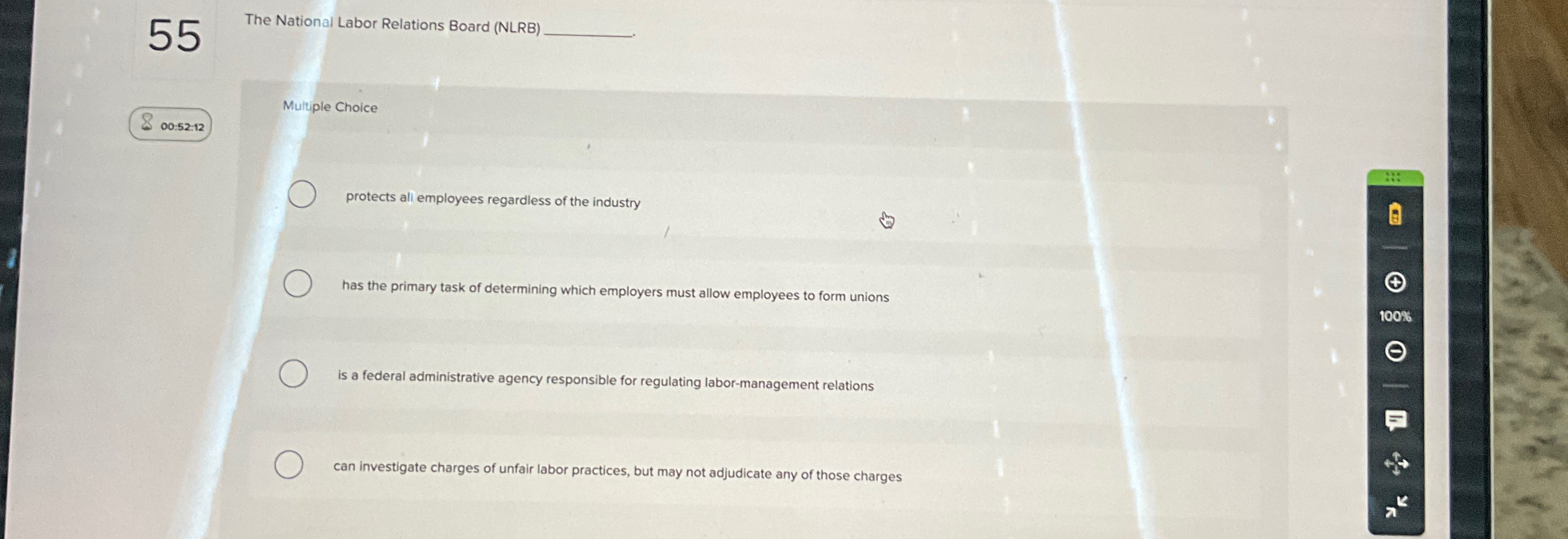 Solved 55The National Labor Relations Board | Chegg.com