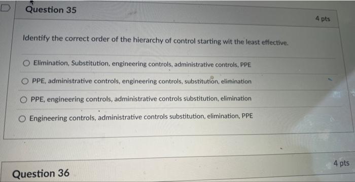Solved Identify the correct order of the hierarchy of | Chegg.com