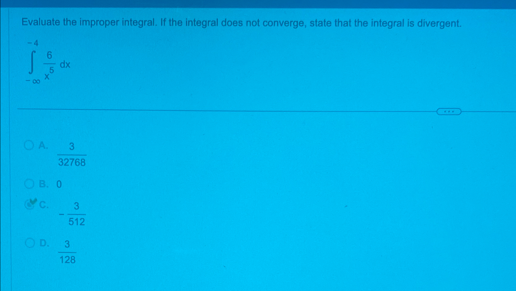 Solved Evaluate the improper integral. If the integral does | Chegg.com