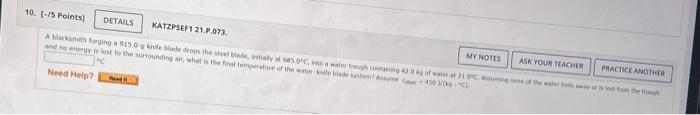 Solved 10. [-/5 Points] DETAILS KATZPSEF121.P.073, | Chegg.com