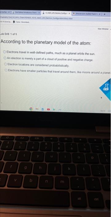 Solved According to the planetary model of the atom: | Chegg.com
