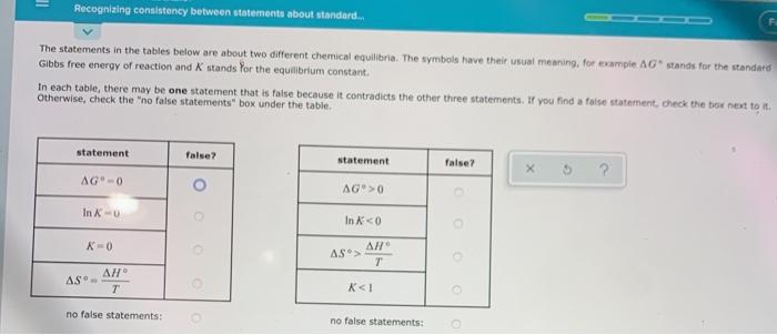 Solved Recognizing consistency between statements about | Chegg.com