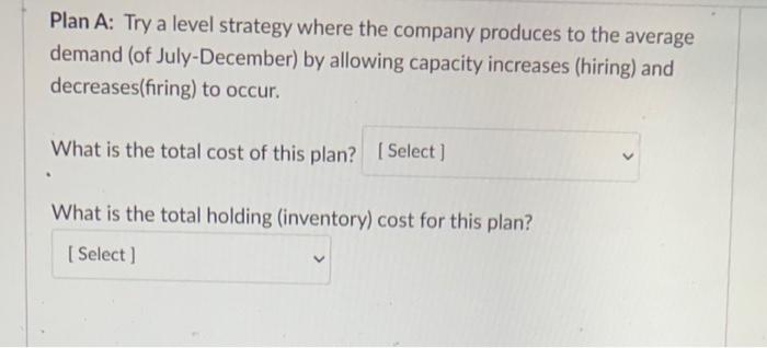 Solved You are developing an aggregate plan for a toolbox | Chegg.com