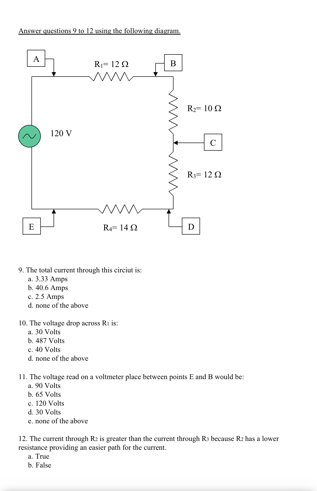 Solved Answer questions 9 ﻿to 12 ﻿using the following | Chegg.com