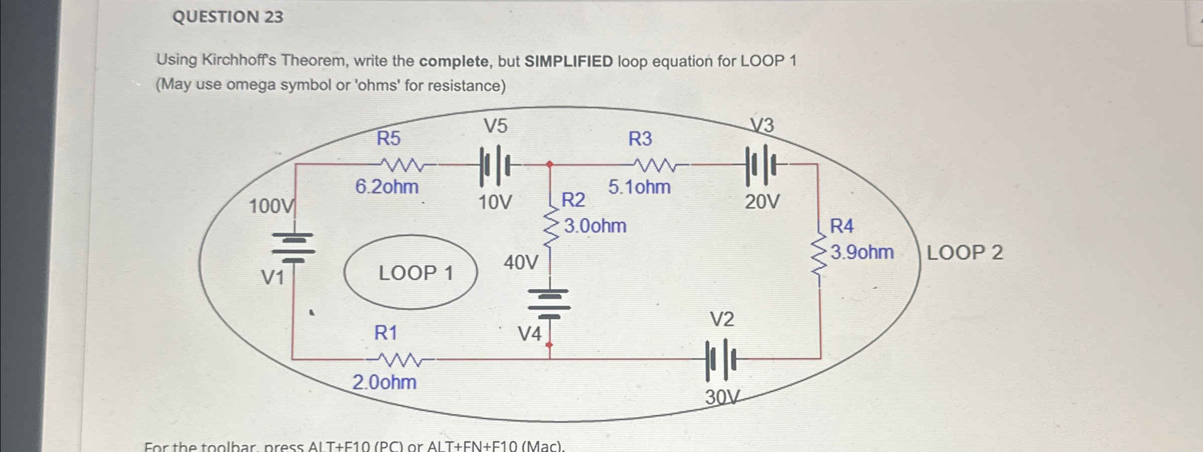 Solved QUESTION 23Using Kirchhoff's Theorem, write the | Chegg.com