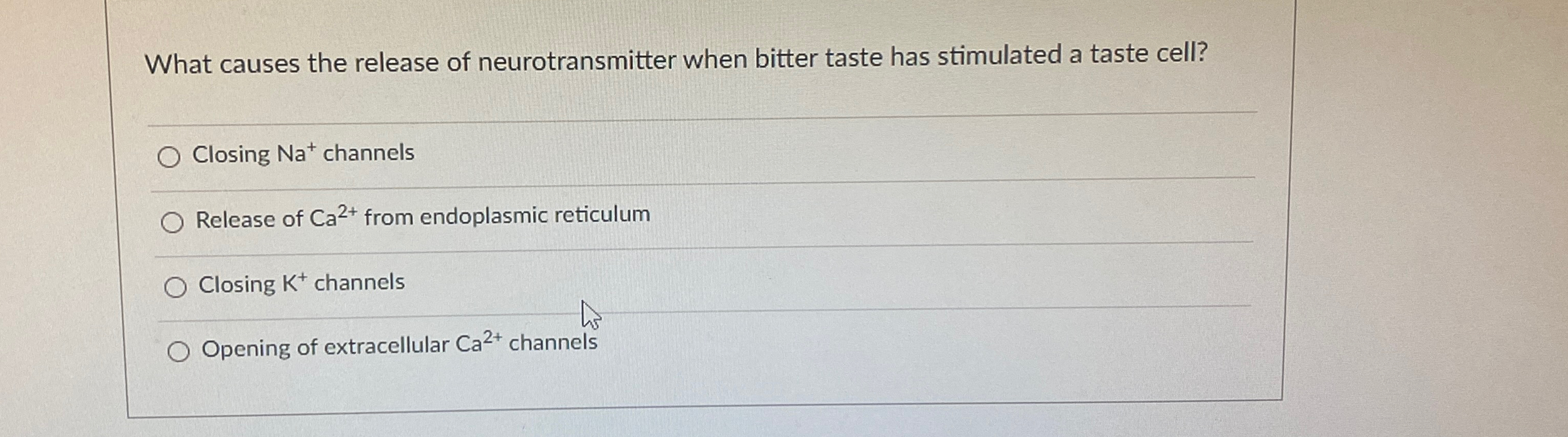 Solved What causes the release of neurotransmitter when | Chegg.com