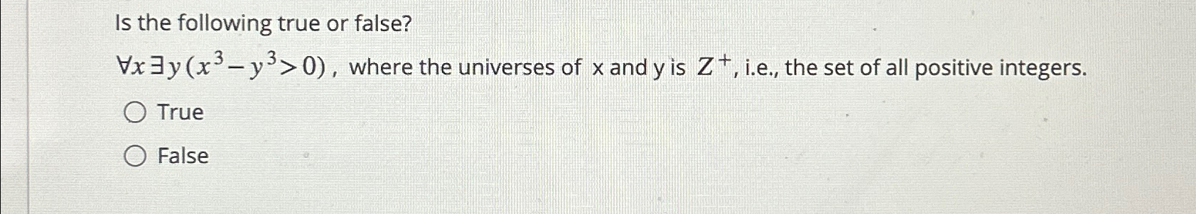 Solved Is the following true or | Chegg.com