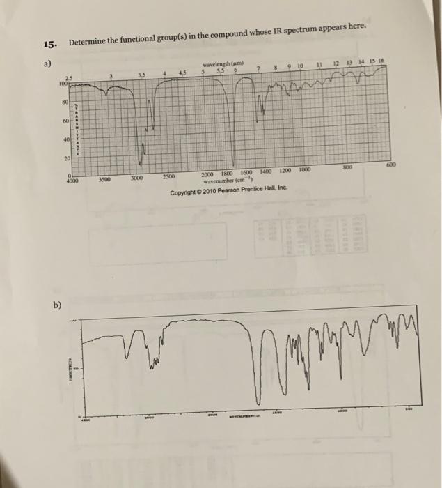 Solved 15. Determine the functional group(s) in the compound | Chegg.com