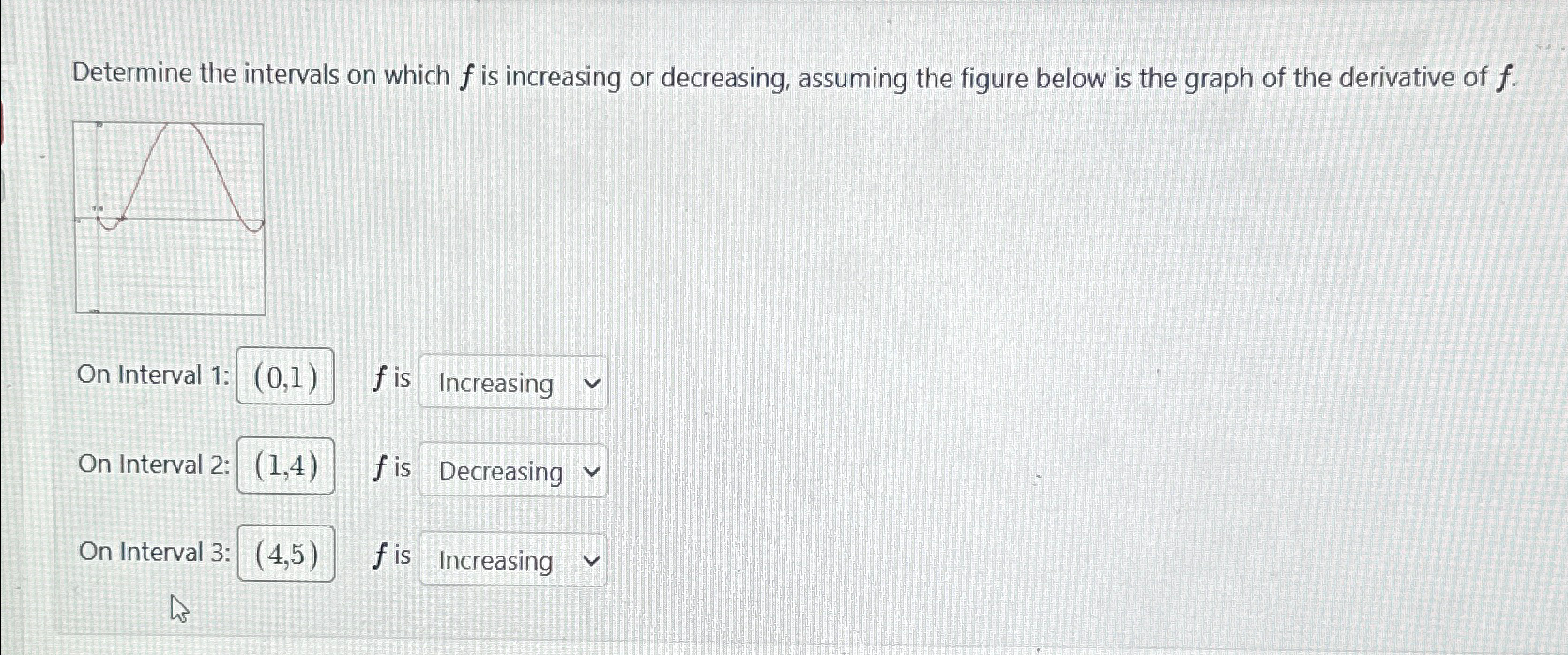 Solved Determine the intervals on which f ﻿is increasing or | Chegg.com