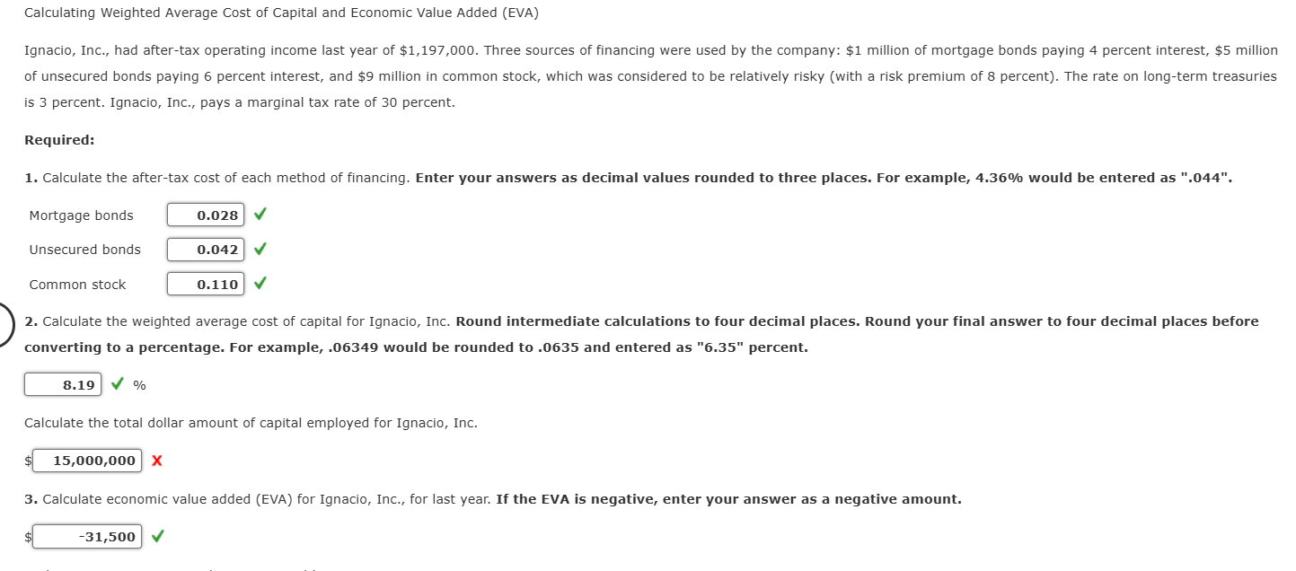 Solved by an EXPERT Calculating Weighted Average Cost of Capital and | Chegg.com