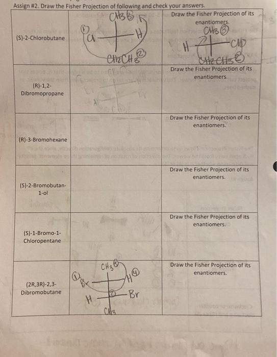 Solved Assign #2. Draw the Fisher Projection of following | Chegg.com