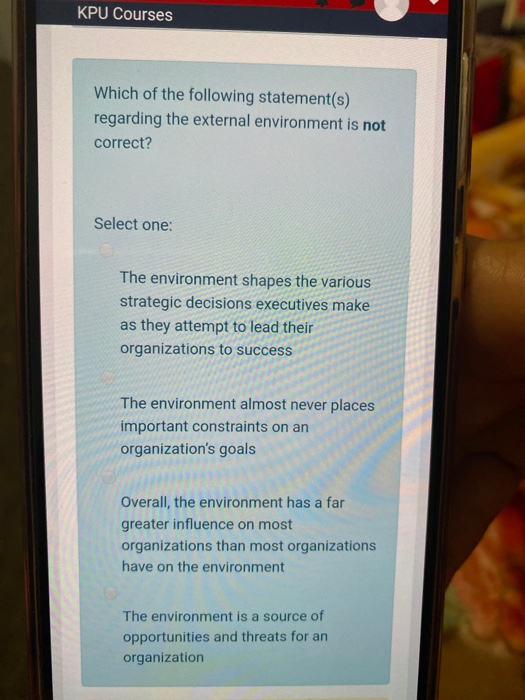 Solved KPU Courses Which of the following statement(s) | Chegg.com