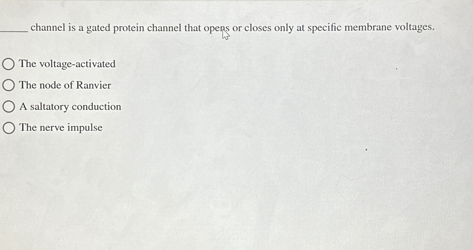 Solved channel is a gated protein channel that opens or | Chegg.com