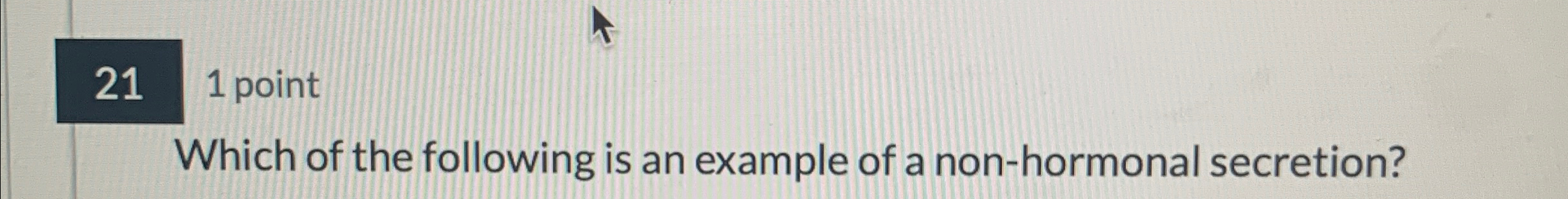Solved 211 ﻿pointWhich of the following is an example of a | Chegg.com