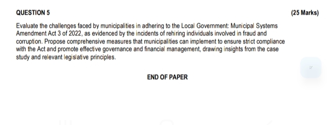 Solved QUESTION 5(25 ﻿Marks)Evaluate the challenges faced by | Chegg.com