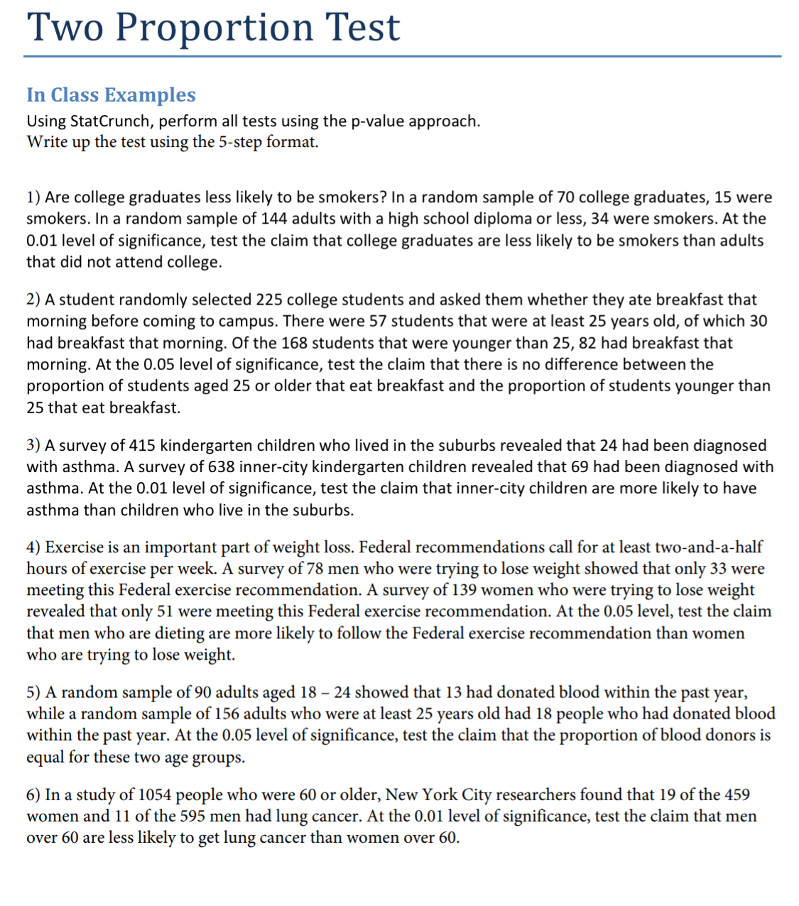 Solved Two Proportion Test Please answer all questionsIn | Chegg.com