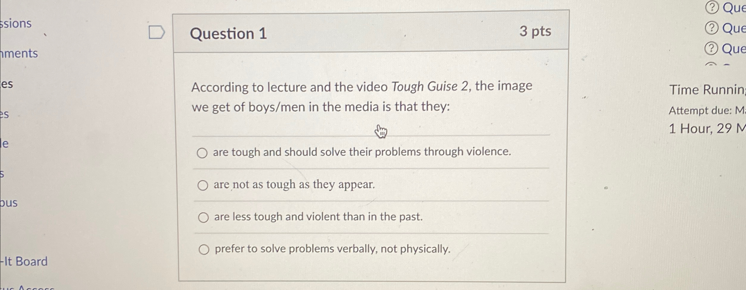 Solved Question 13 ﻿ptsAccording to lecture and the video | Chegg.com