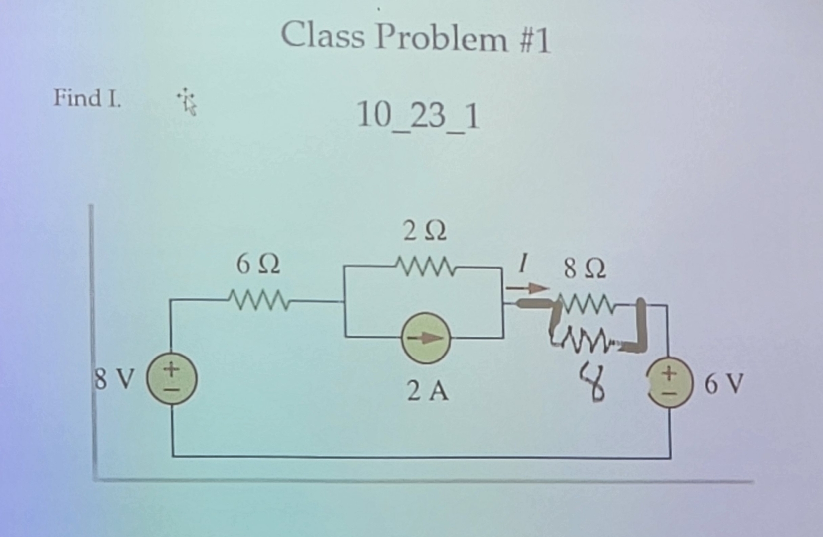 Solved Class Problem #1Find I.10_23_1Use superposition | Chegg.com