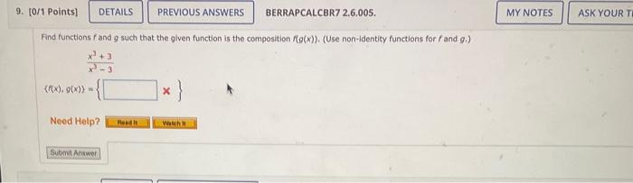 Solved Find functions f and g such that the g iven function | Chegg.com