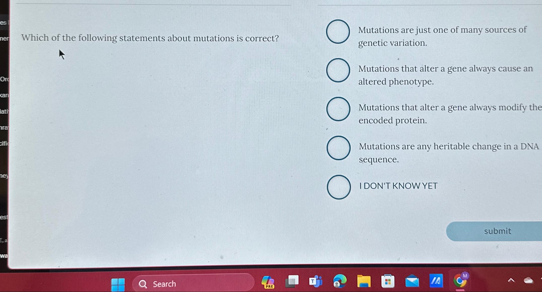 Solved Which of the following statements about mutations is | Chegg.com