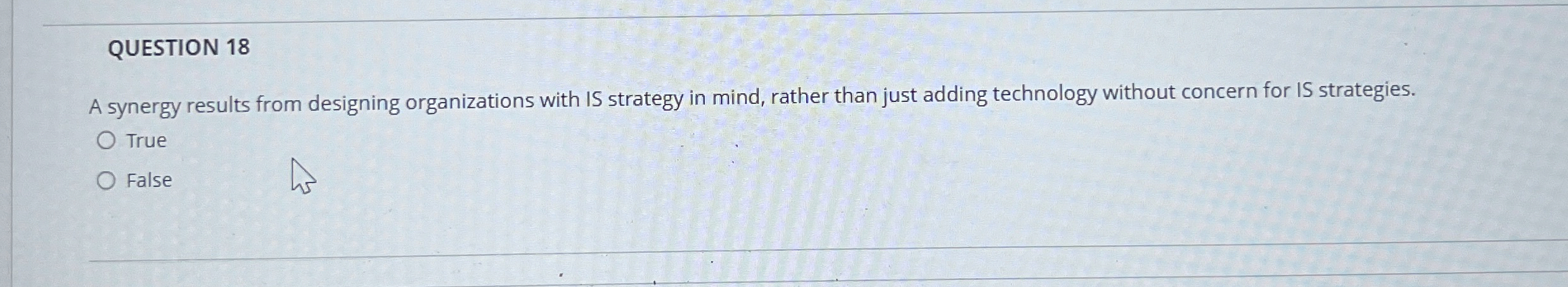 Solved QUESTION 18A synergy results from designing | Chegg.com