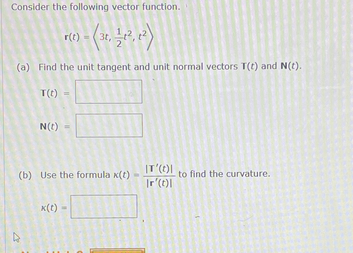 Solved Consider the following vector | Chegg.com