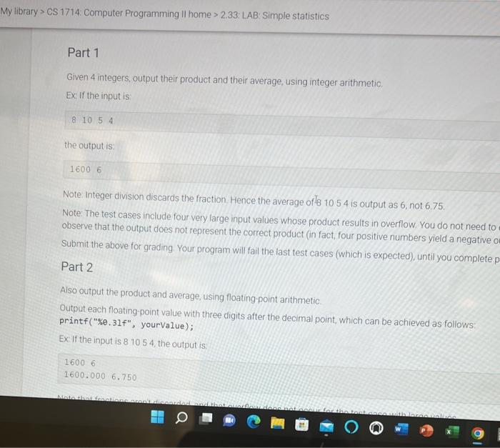 Solved Part 2 Also output the product and average, using | Chegg.com
