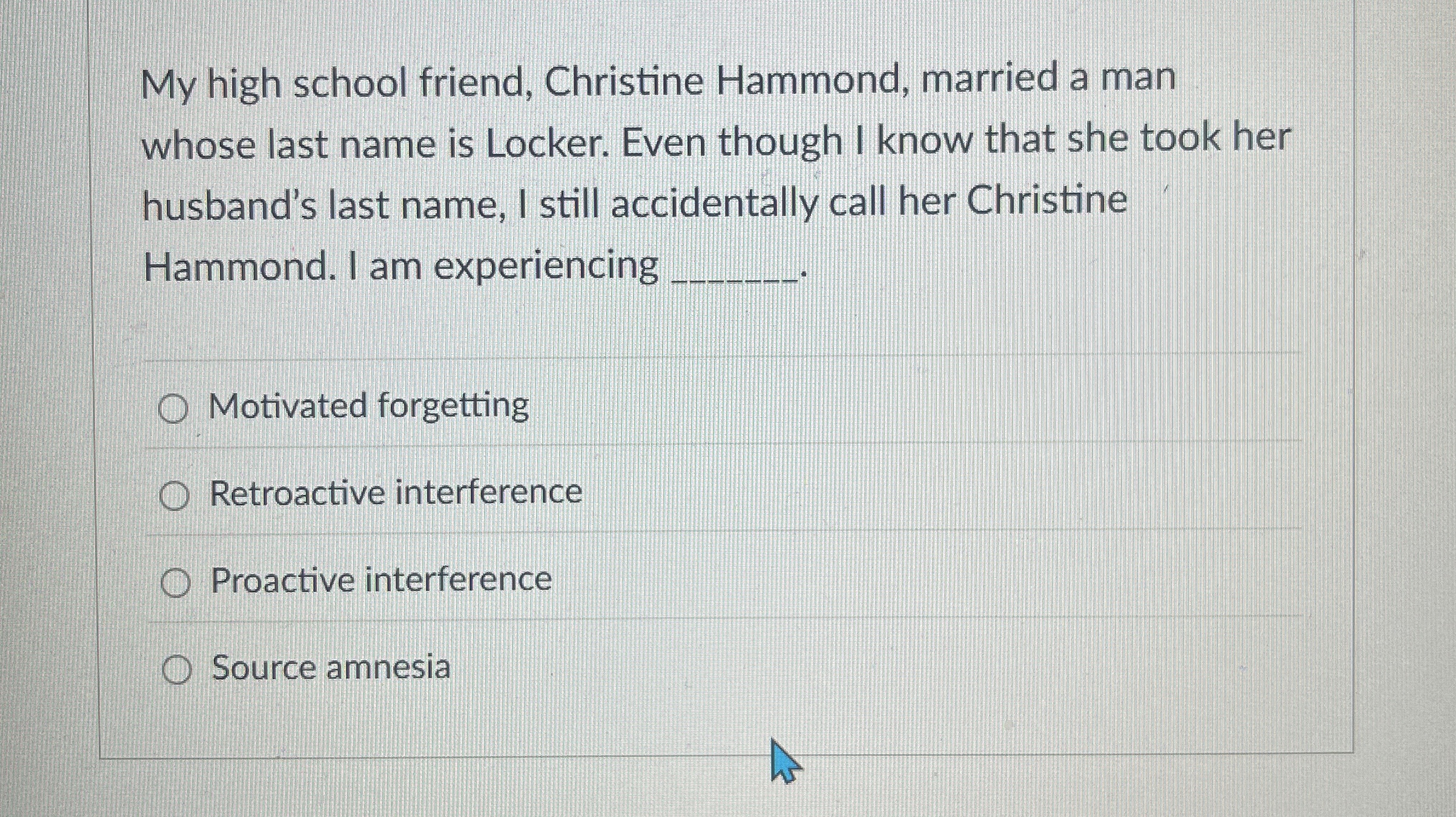 Solved My high school friend, Christine Hammond, married a | Chegg.com