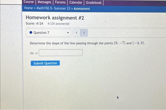 Solved Course Messages Forums Calendar Gradebook Home > | Chegg.com