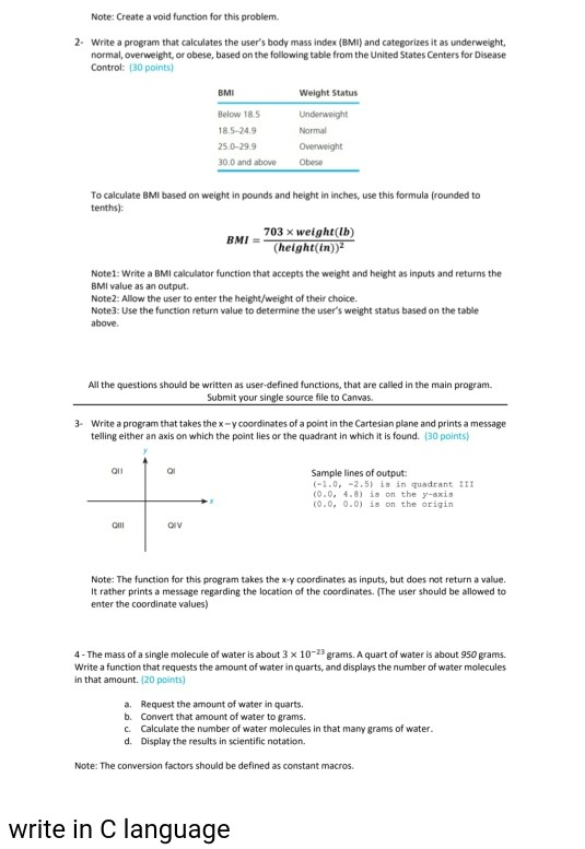 Solved Note: Create a void function for this problem. 2. | Chegg.com