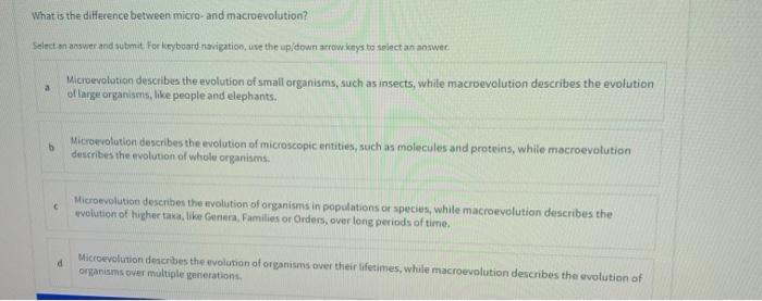 Solved Natural Selection and Microevolution Homework * | Chegg.com