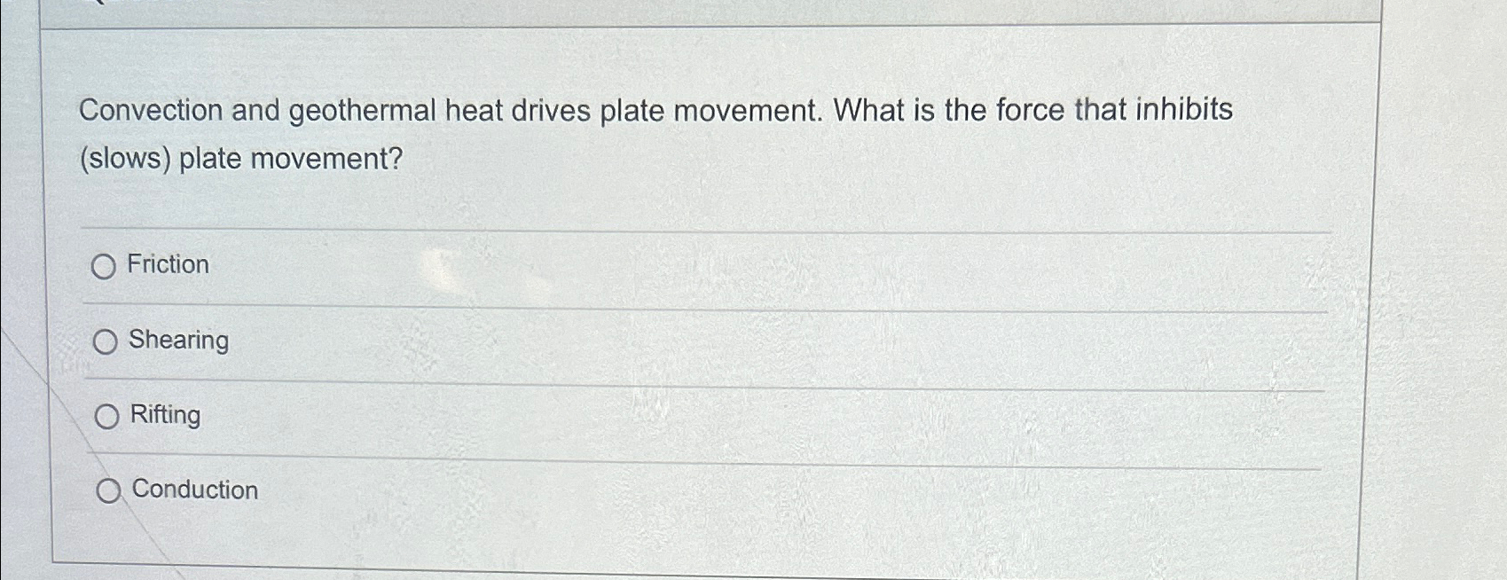 Solved Convection and geothermal heat drives plate movement. | Chegg.com