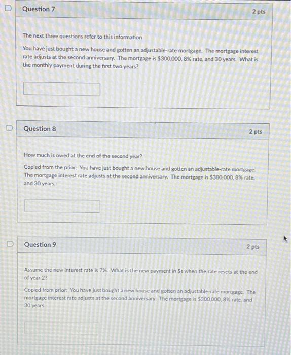 Solved The next three questions refer to this information | Chegg.com
