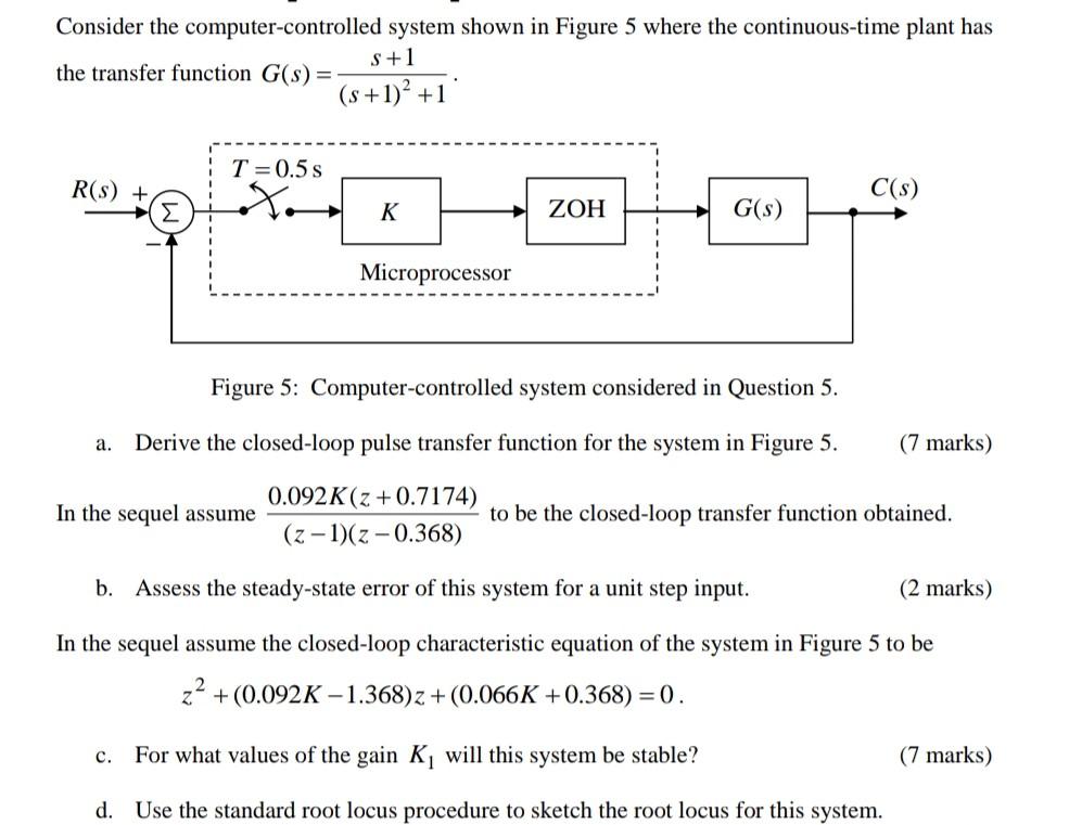 Solved Consider the computer-controlled system shown in | Chegg.com Solved Consider the computer-controlled system shown in | Chegg.com