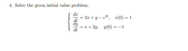 Solved Solve the given initial value | Chegg.com