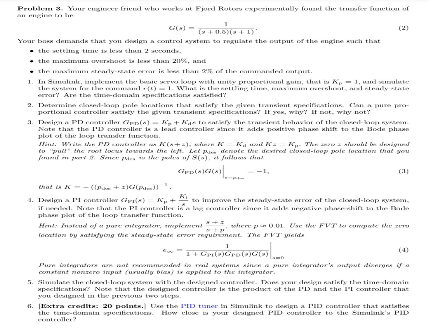 Solved Problem 3. ﻿Your engineer friend who works at Fjord | Chegg.com