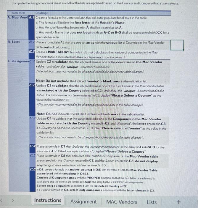 Solved Challenge Create a formula in the Letter column that | Chegg.com