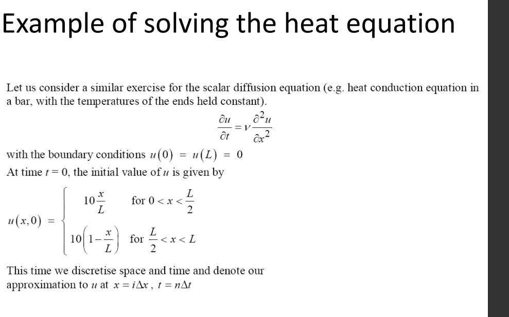 Solved Example of solving the heat equationLet us consider a | Chegg.com