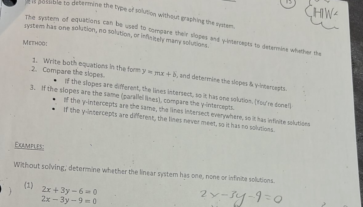 Solved It is possible to determine the type of solution | Chegg.com
