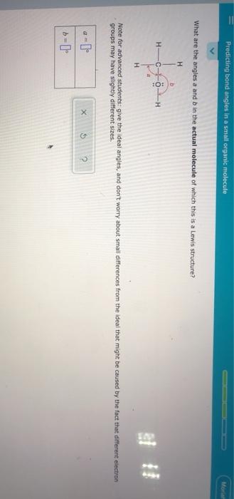 Solved Predicting bond angles in a small organic molecule | Chegg.com