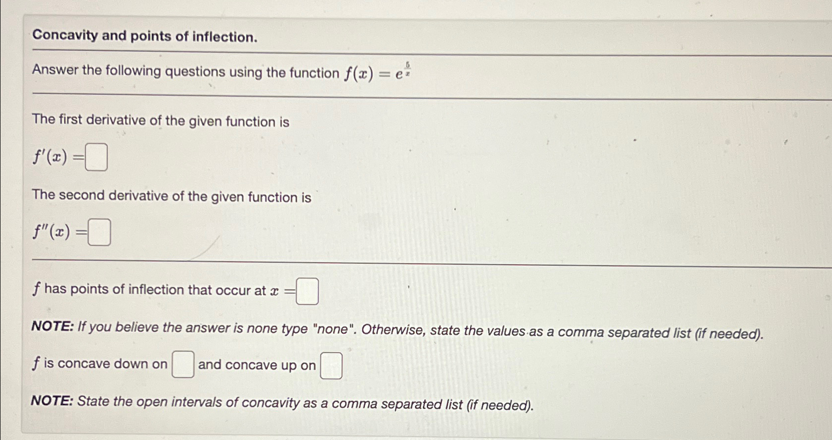 Solved Concavity and points of inflection.Answer the | Chegg.com
