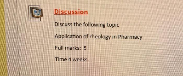 Solved E Discussion Discuss the following topic Application | Chegg.com